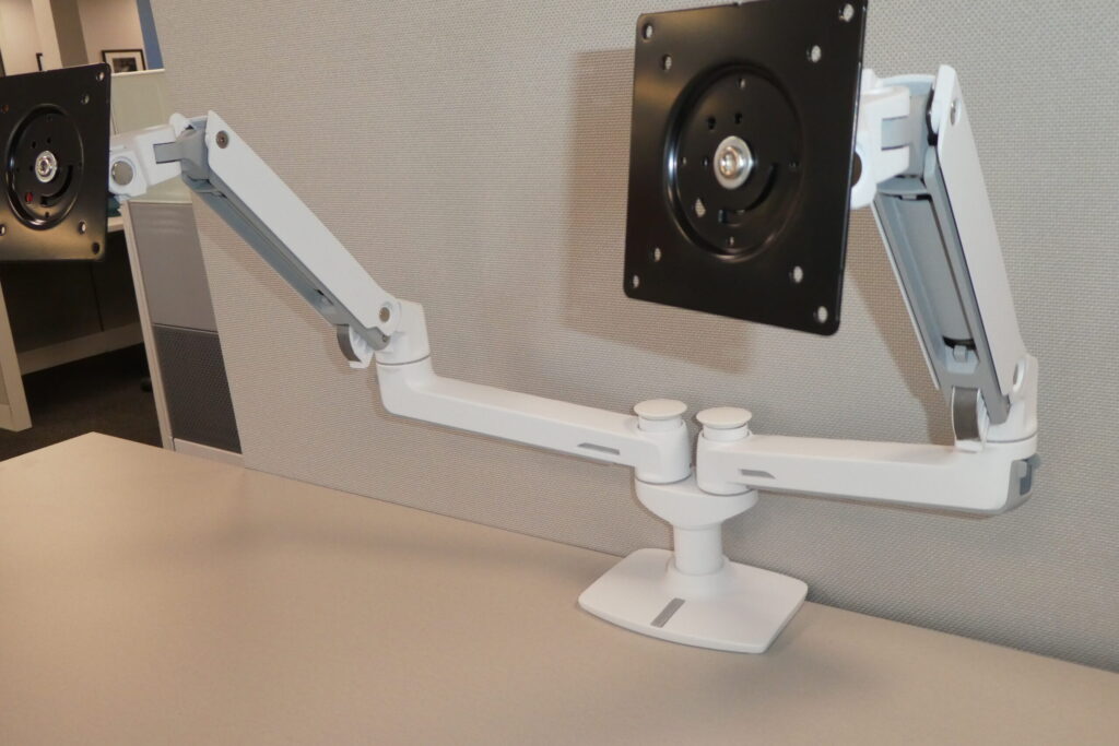 Ergotron Dual Monitor Arm, White - Solutions Office Interiors