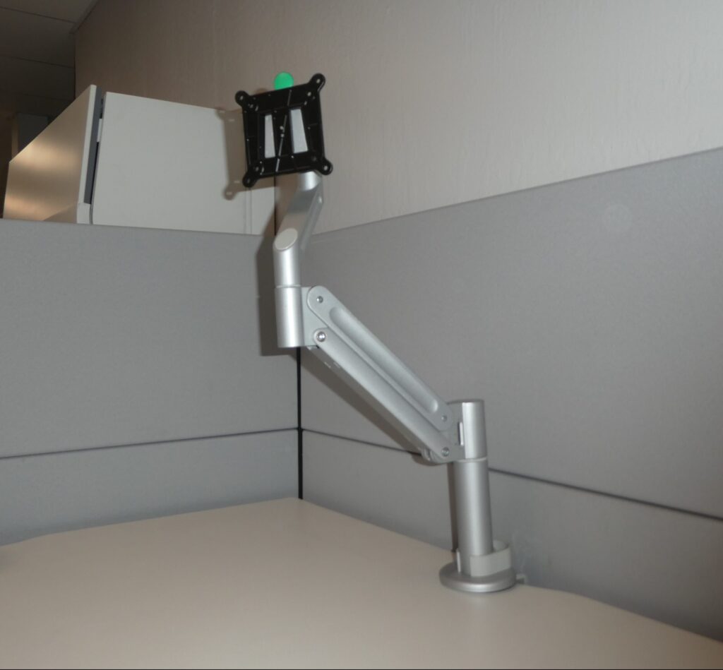 Teknion, YMSTD MAST Single Monitor Arm Chrome - Solutions Office Interiors